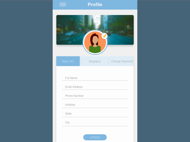 Mobile UI Profile Page by Emmanuel Cyril on Dribbble