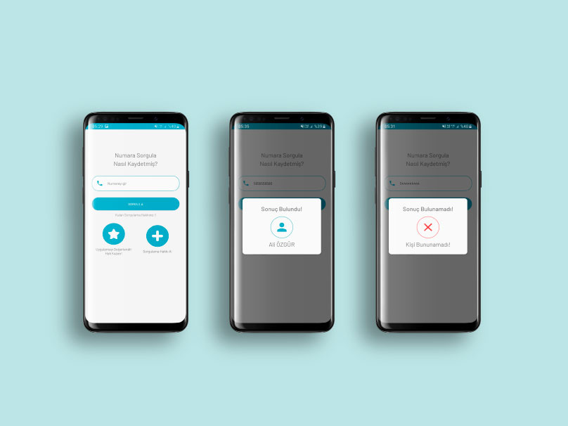 Telephone Number Inquiry App UI Dessign by Arzu Çetinkaya on Dribbble
