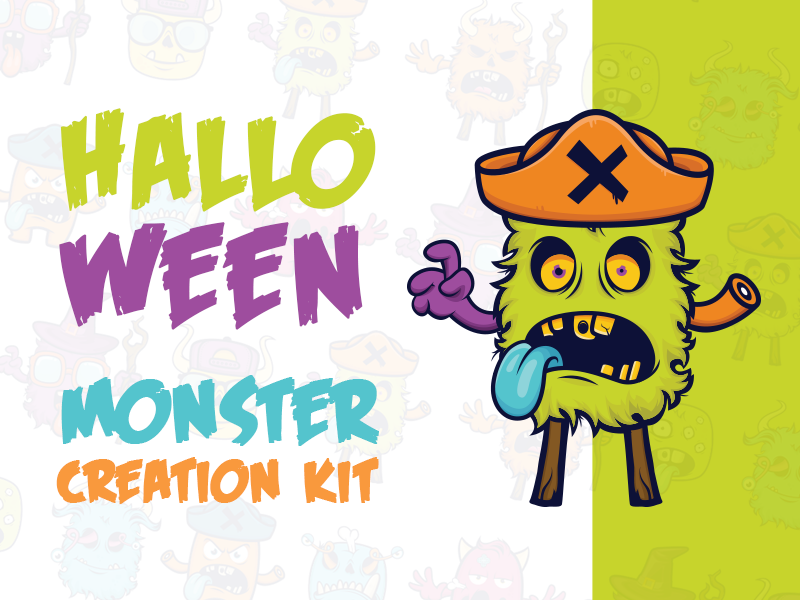 They are alive - Halloween Monster Creation Kit by Emanuel Vede on Dribbble