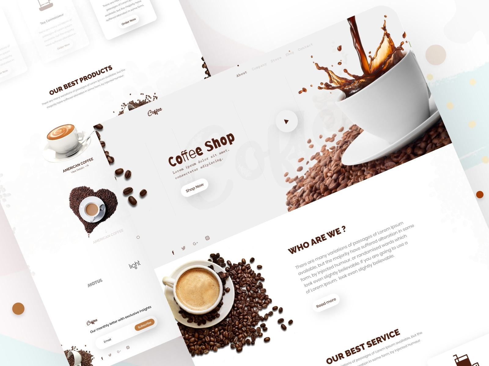Coffee- Shop Landing Page Design by Rifath on Dribbble