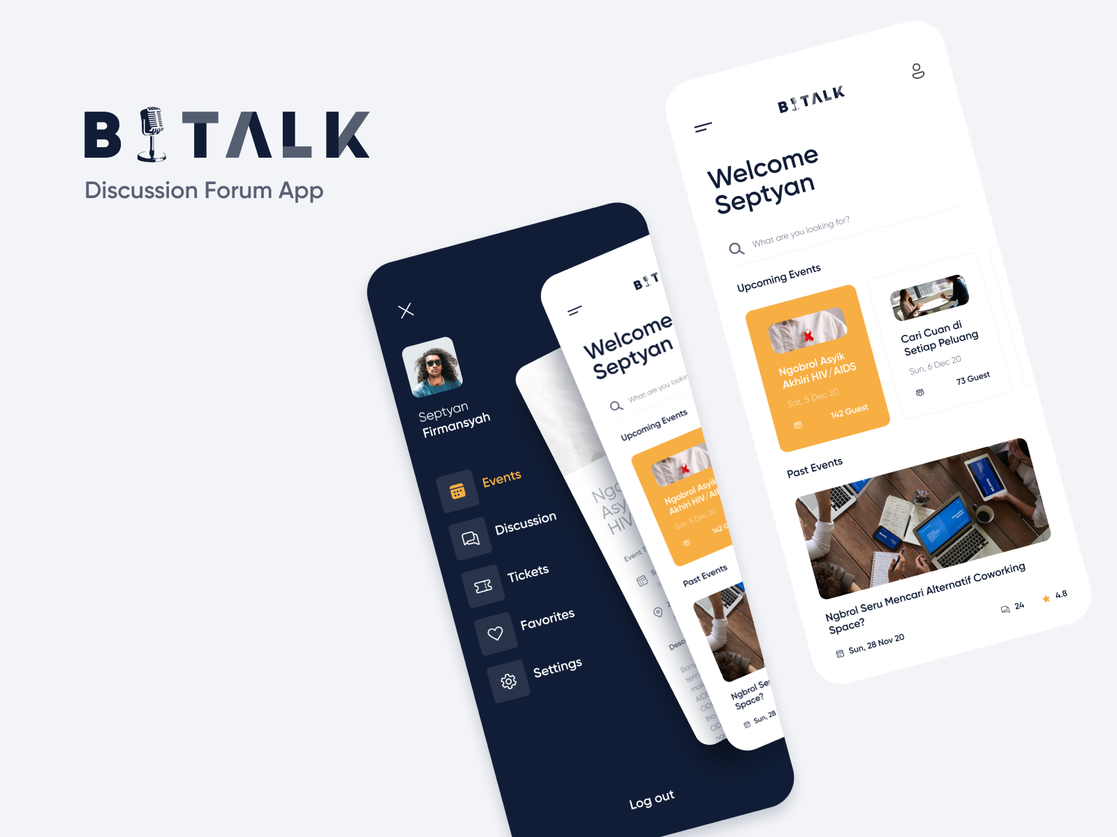 BITALK Discussion Forum App by Dendy Adi Nirwana on Dribbble