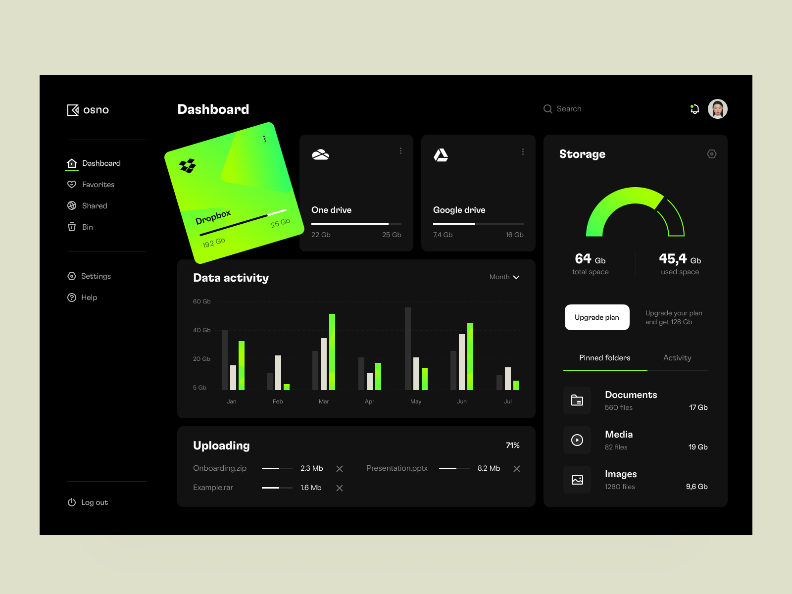 File manager: dark theme by Daniella for heartbeat on Dribbble
