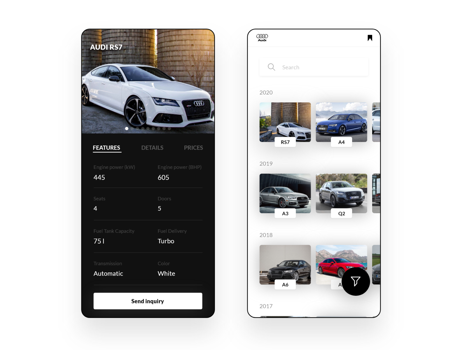 Audi App Concept by Hasan Softic on Dribbble