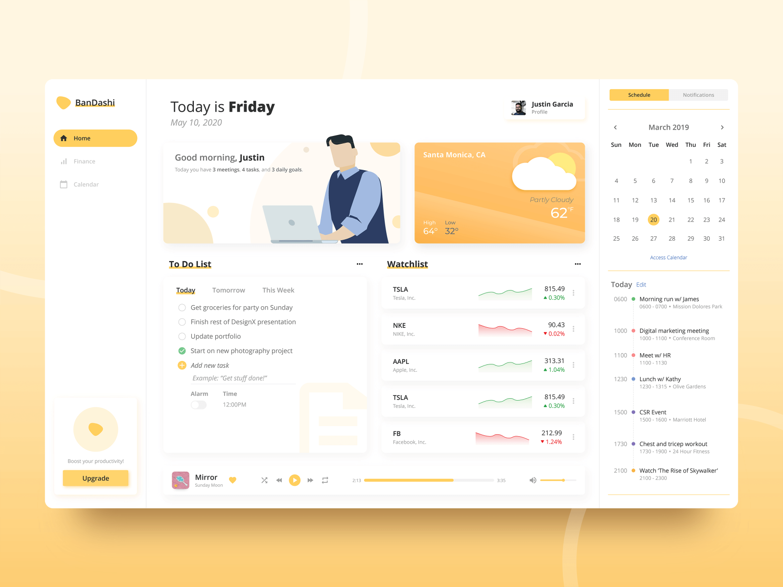 Daily Dashboard by Howard on Dribbble