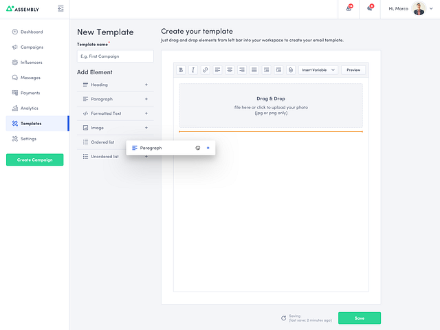 Email Template Creator by Mateusz Dembek on Dribbble