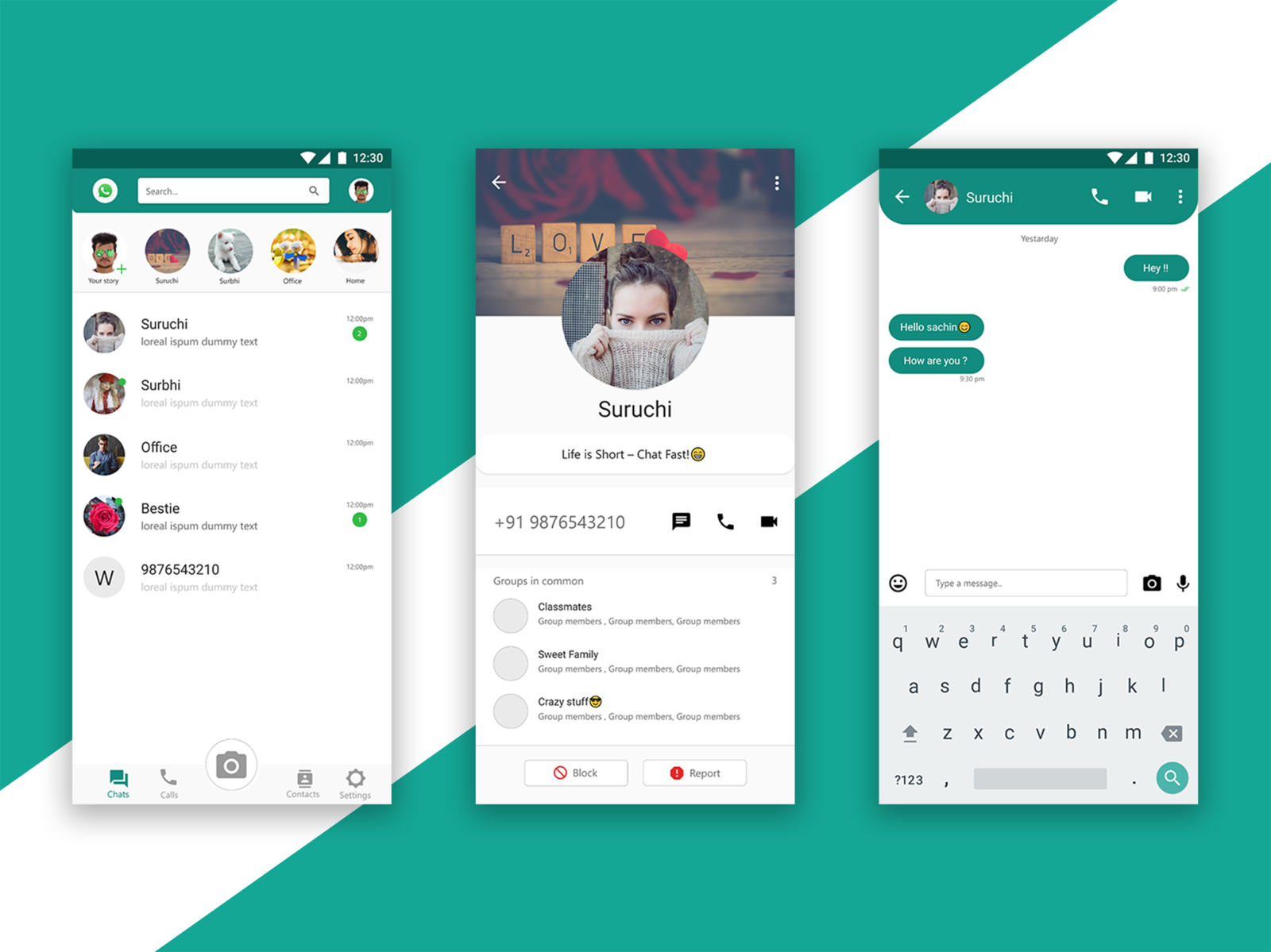Whatsapp Redesign by Sachin Mittal on Dribbble