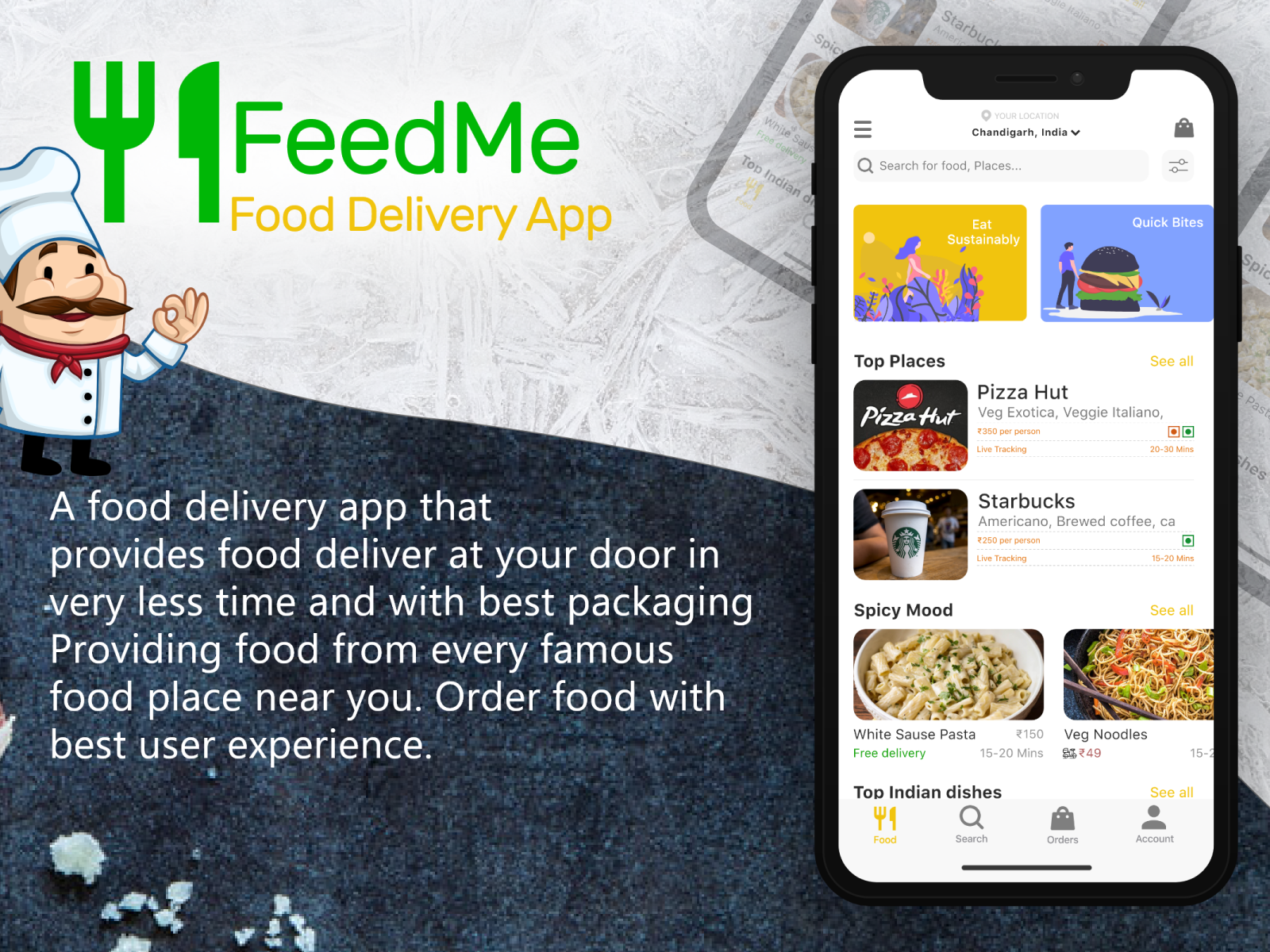 Feed Me ( Food Delivery App) UI/UX by Sachin Mittal on Dribbble