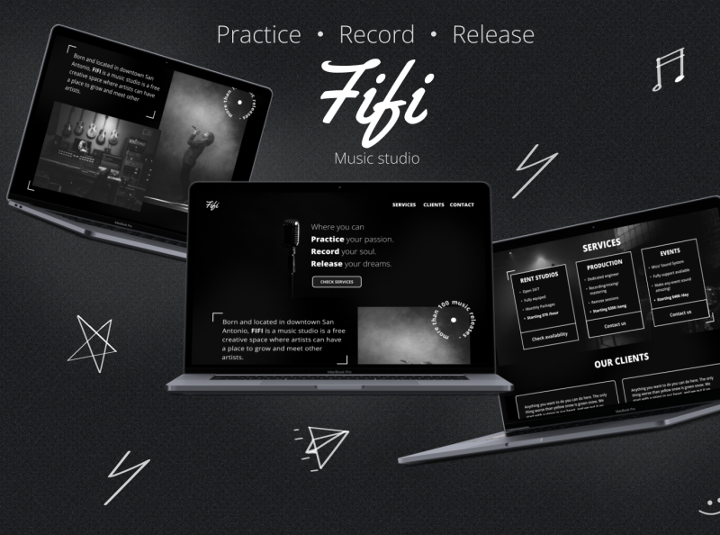Fifi- Music Studio by Patricia Silveira on Dribbble
