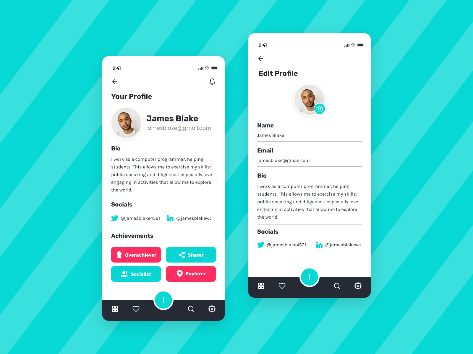 Daily UI 006 - Profile by Marlon James on Dribbble