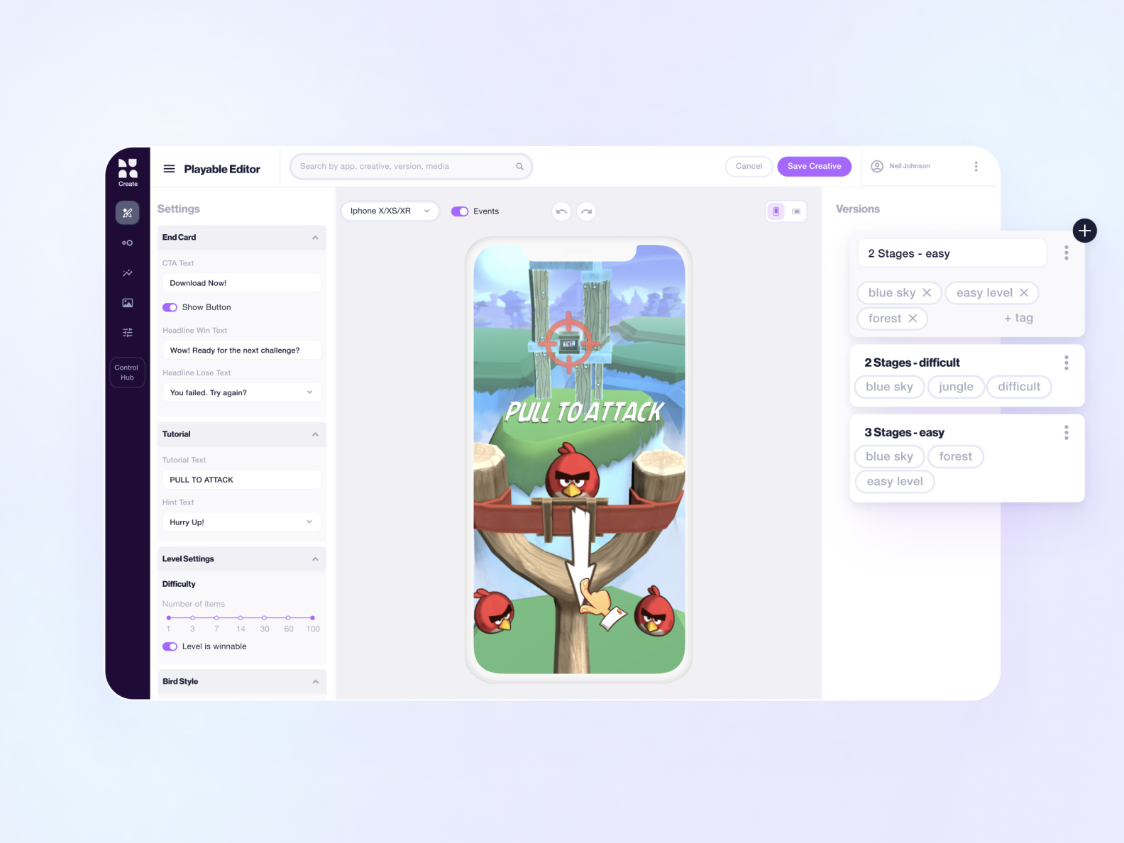 Playable Editor Dashboard by Kaleniuk Tanya on Dribbble