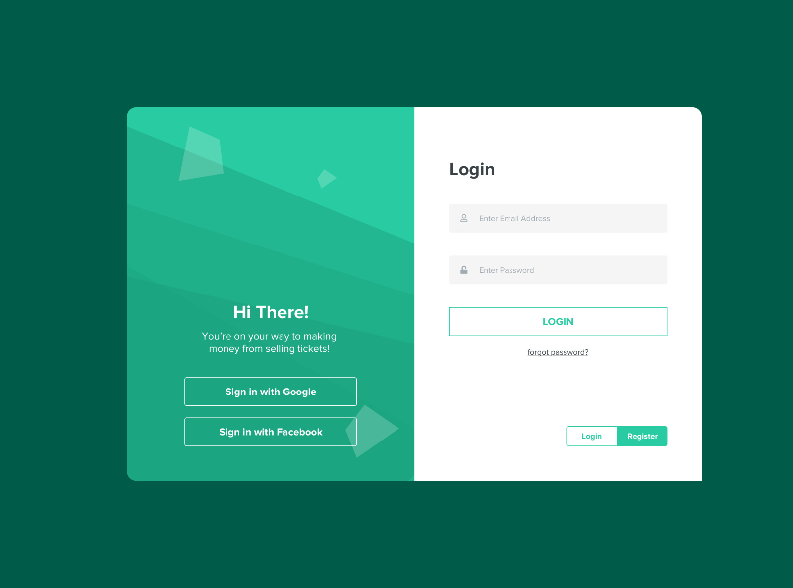 Login UI by Mba Uchenna on Dribbble