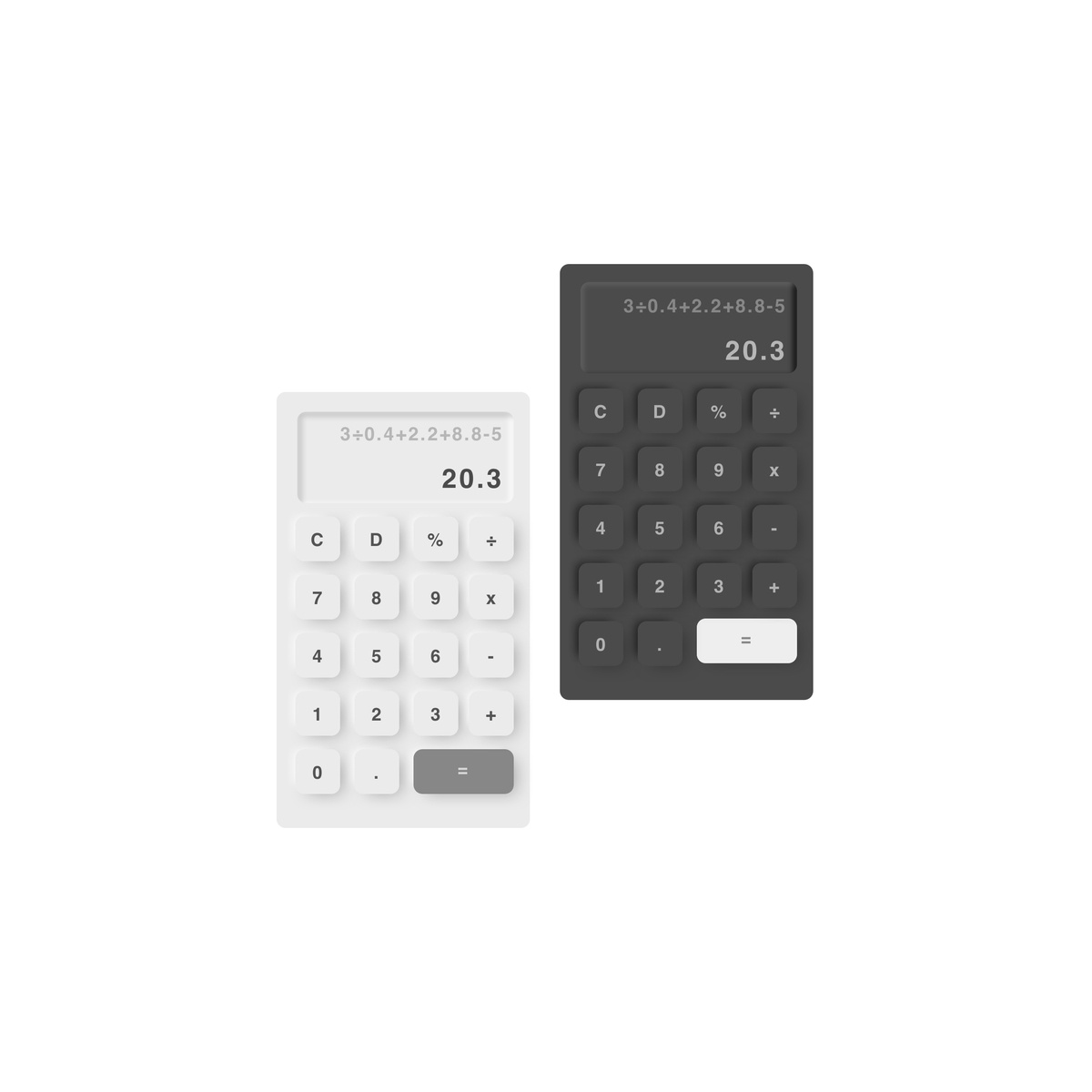 Neomorphic Calculator by Dhanika Amarasekera on Dribbble