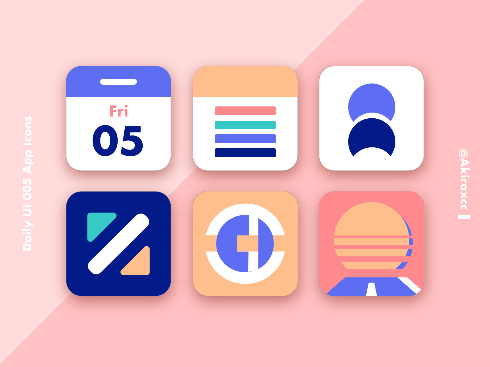 Daily UI - 005 APP icons by Akira Lee on Dribbble