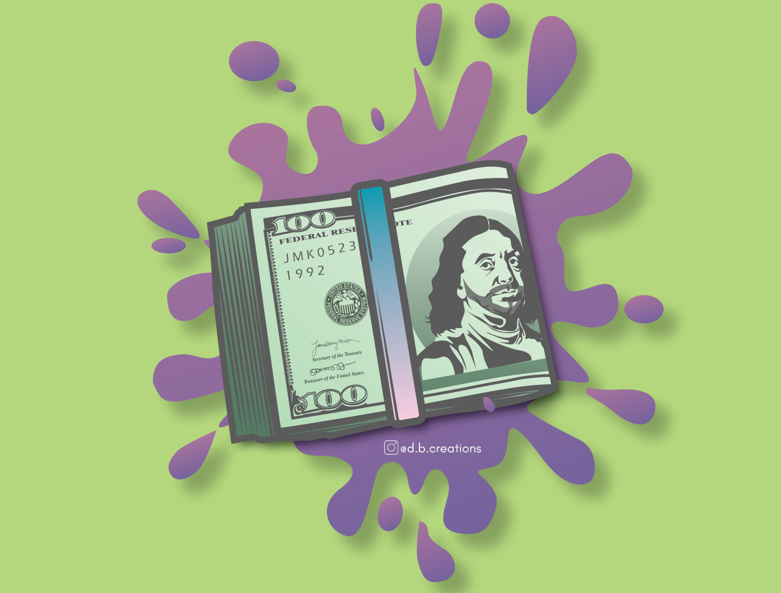 Dank money cover illustration by Deepak Bhatt on Dribbble