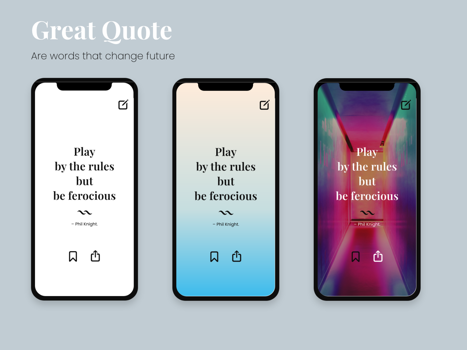 Great Quote App by Windo on Dribbble