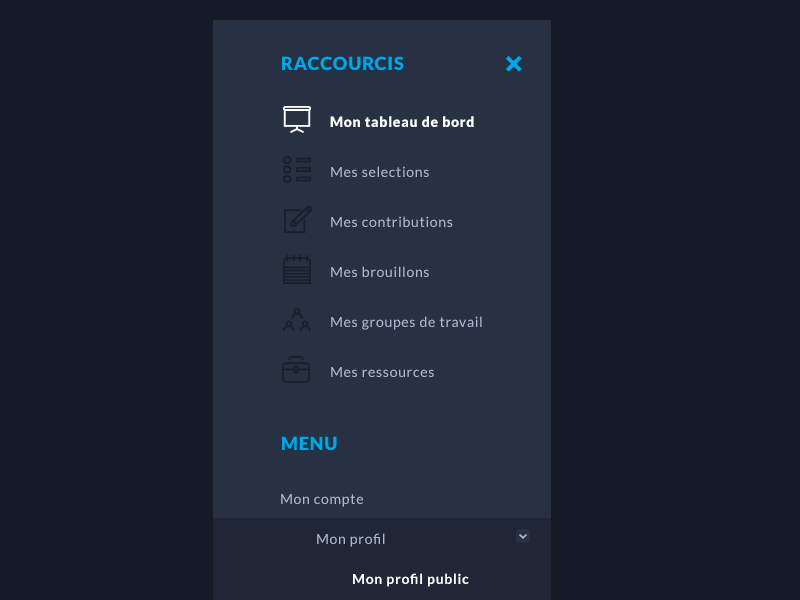 Swipe Menu by Julien G Bailleux on Dribbble