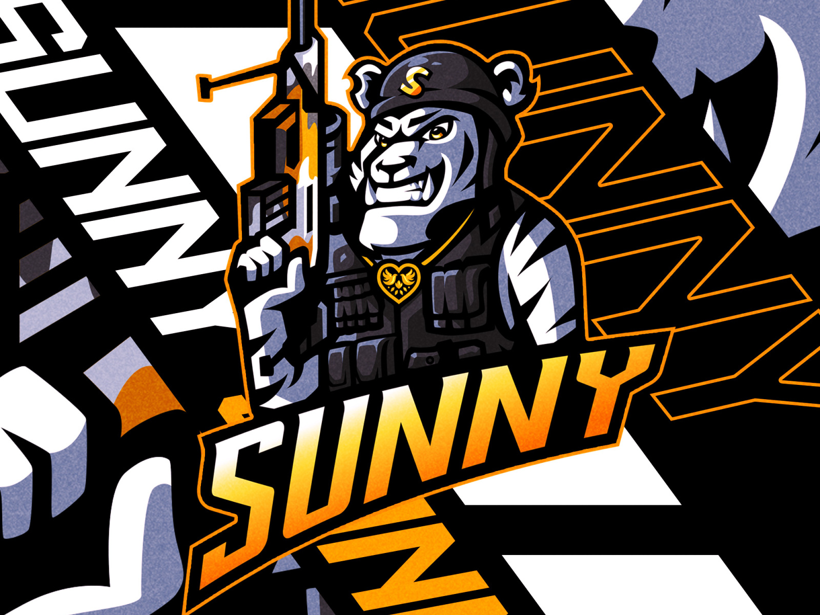 SUNNY - Tactical Tiger Mascot by MrvnDesigns on Dribbble