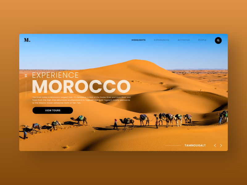 Travel Web UI by Kayla Mesina on Dribbble