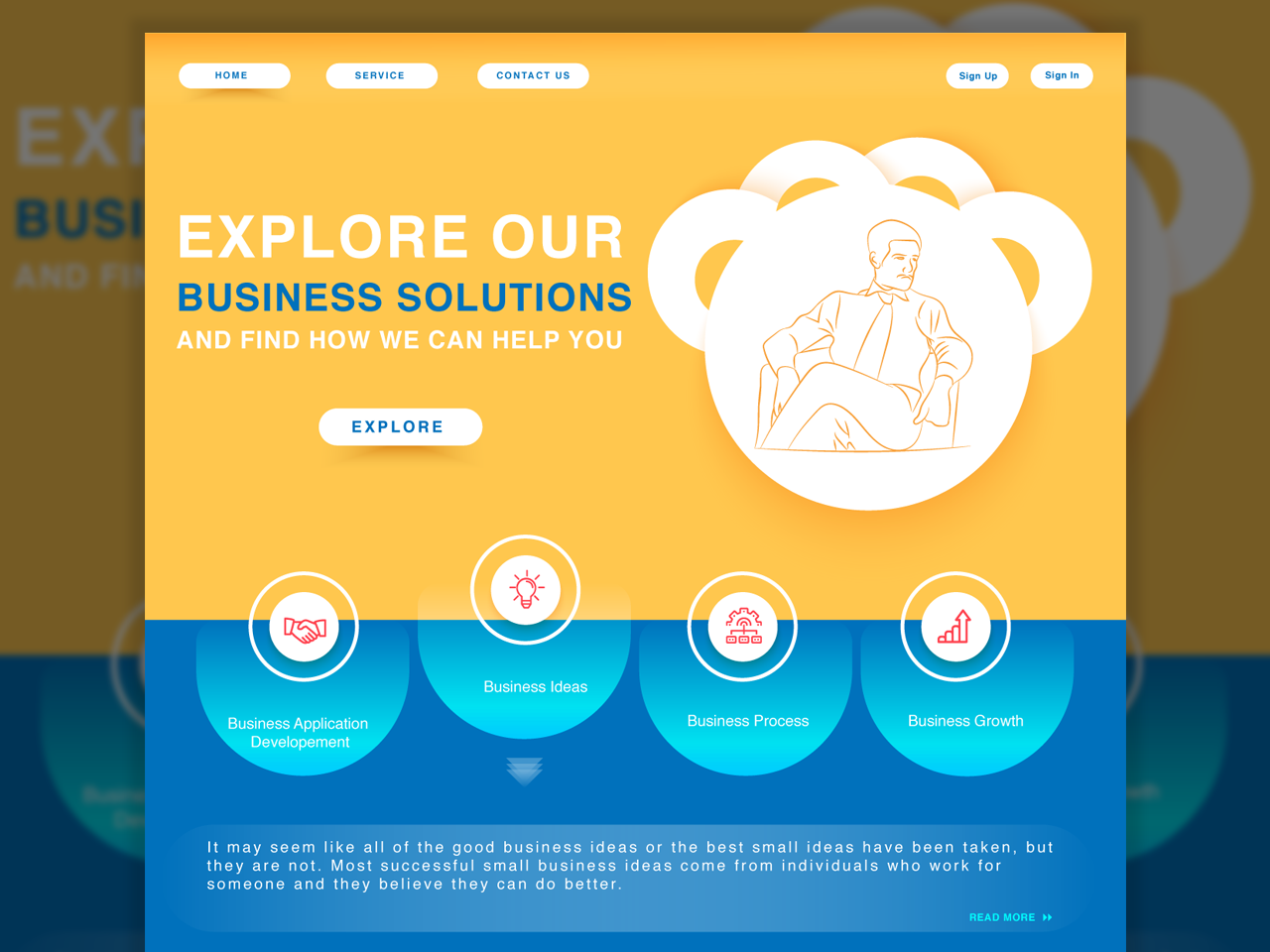 Business_Landing_Page by Manoj on Dribbble