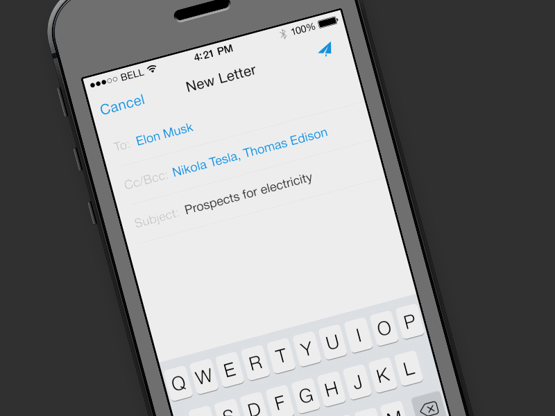 Sending message animation by George Frigo for Provectus Design on Dribbble