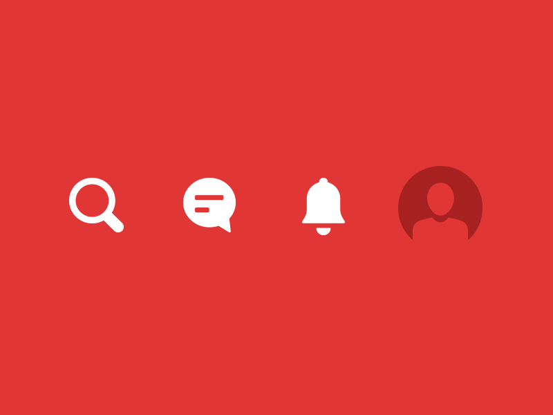Header icons by Milos on Dribbble