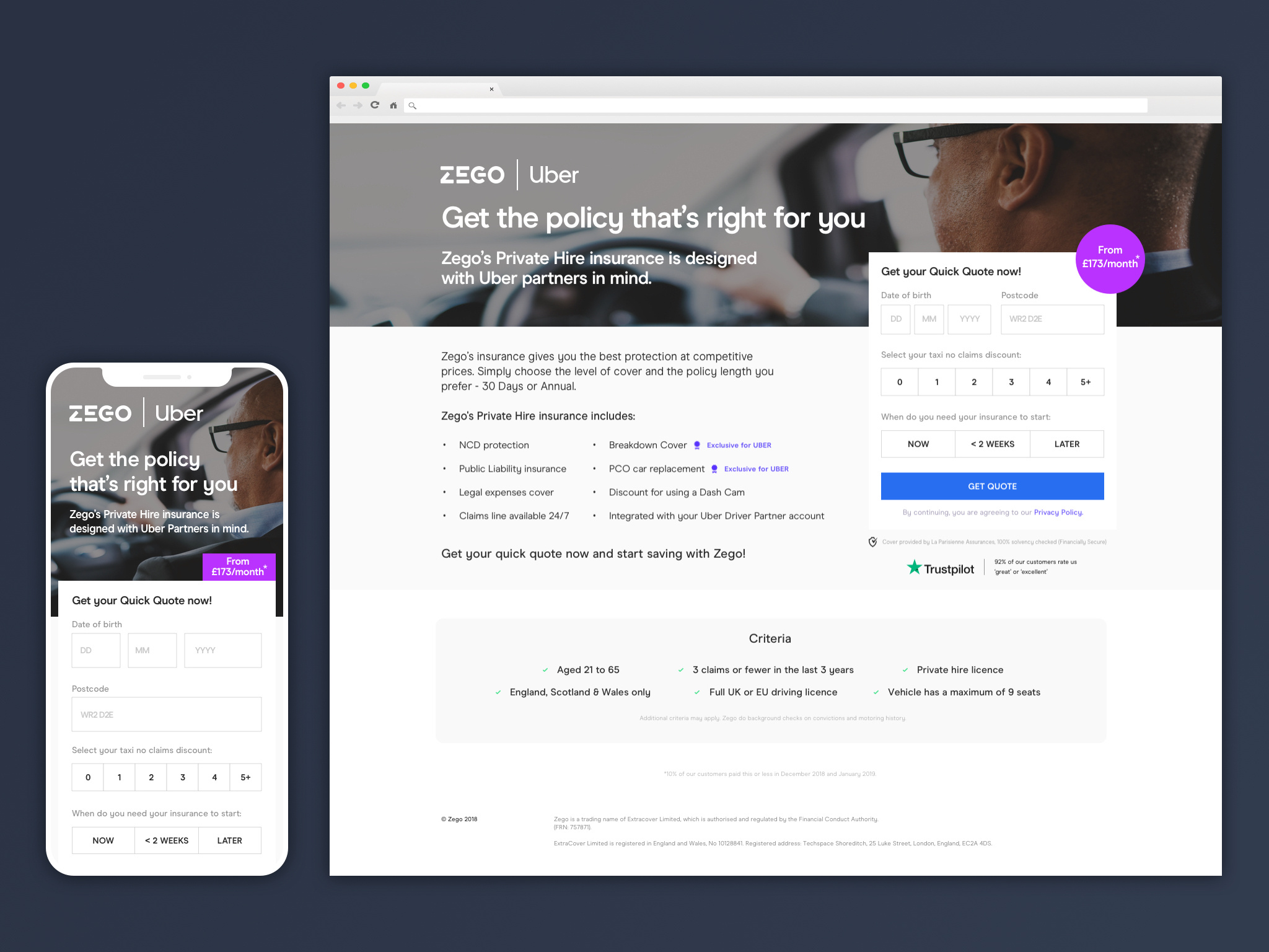 Uber Landing Page by Nayim Rahman on Dribbble
