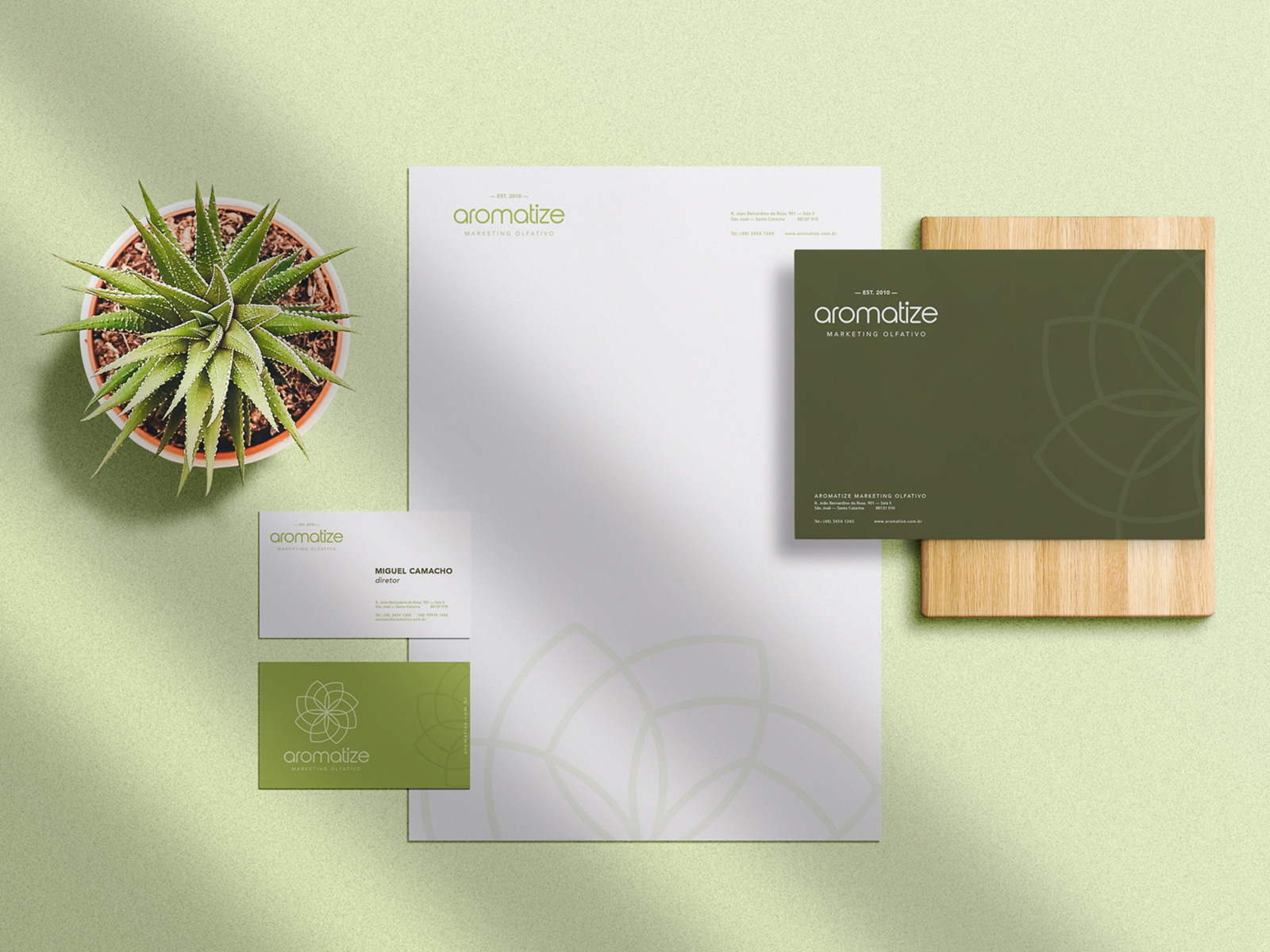 Aromatize Brand Stationery by Douglas Abelino on Dribbble