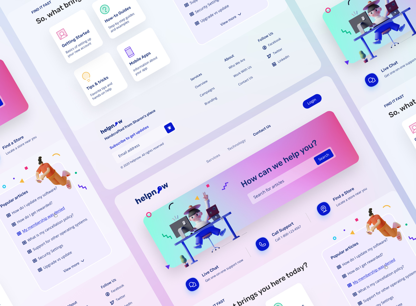 Customer Support Page by Sharon Lee on Dribbble
