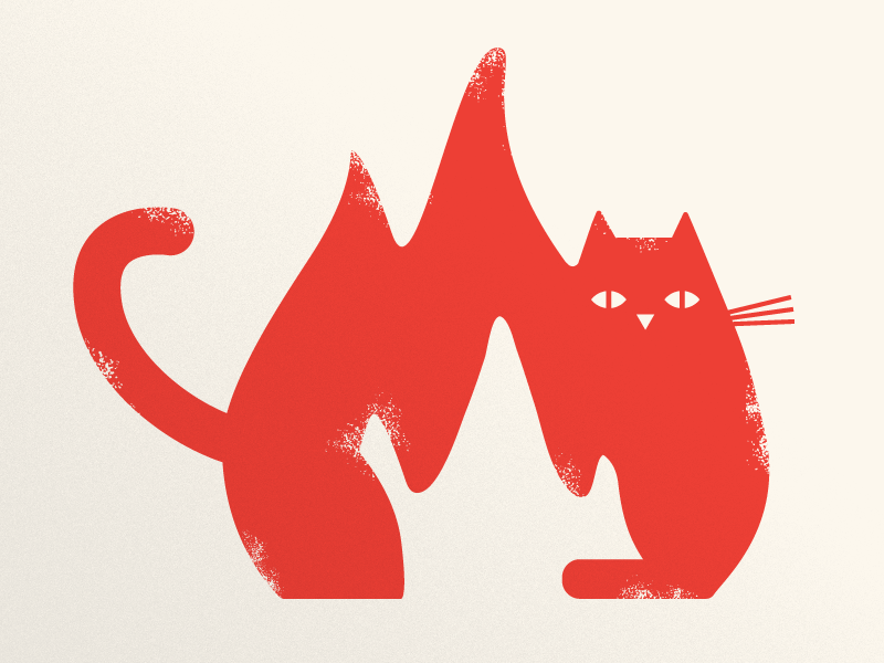 Le Chat Fireside by Ashley Putnam for Big Nerd Ranch on Dribbble