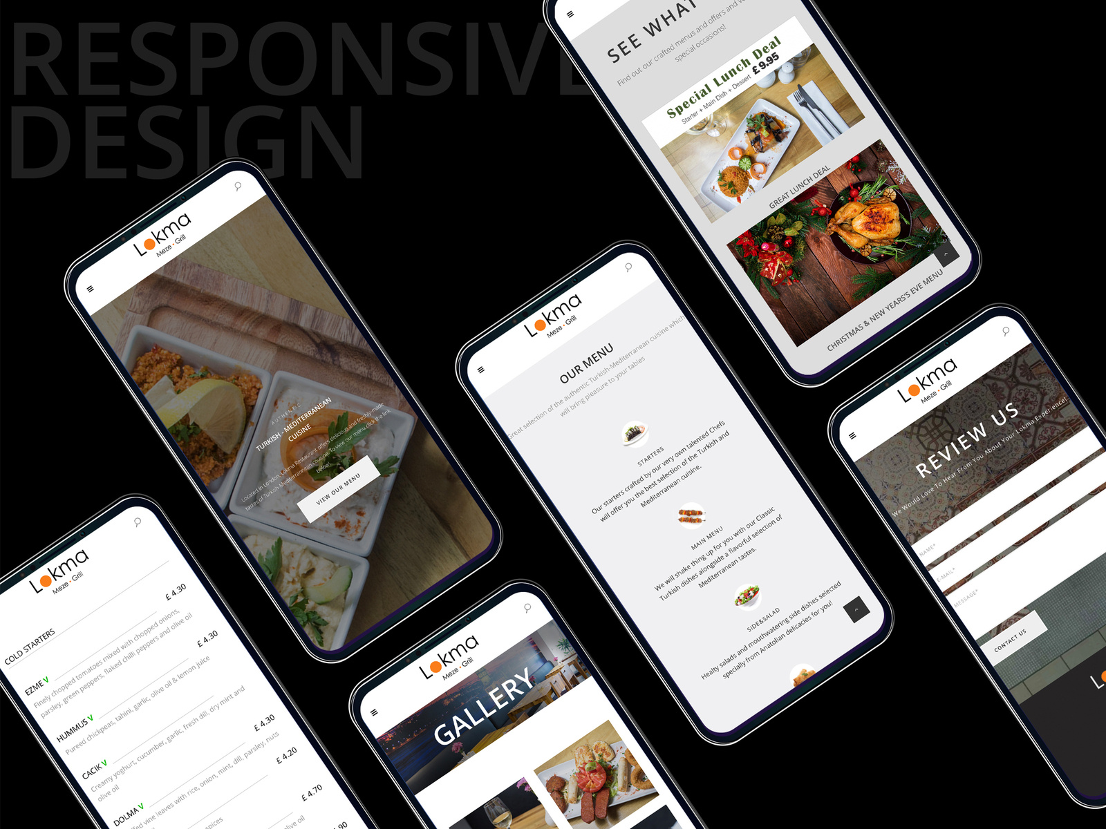 Responsive Restaurant Web Design by Emel Şahin on Dribbble