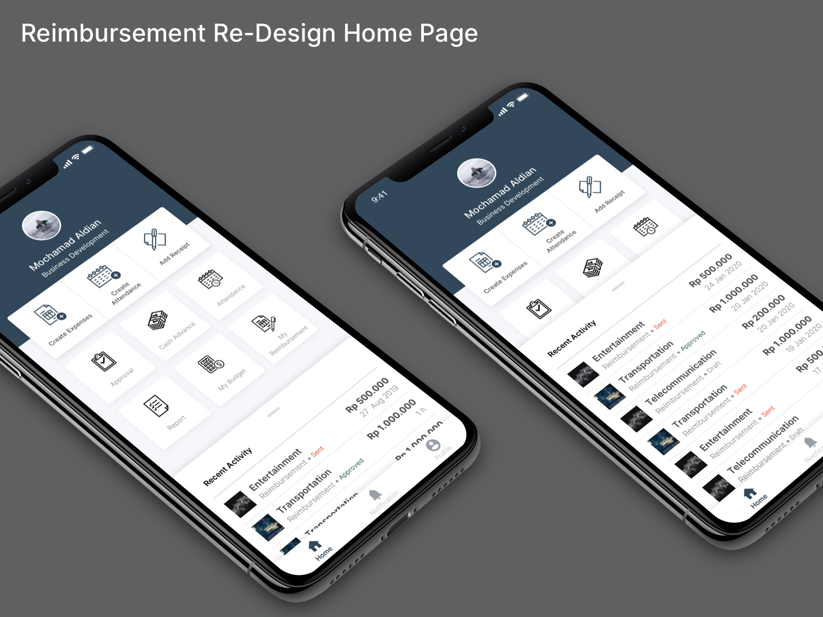 Reimbursement home by Aziz Sinatrya Friadi on Dribbble