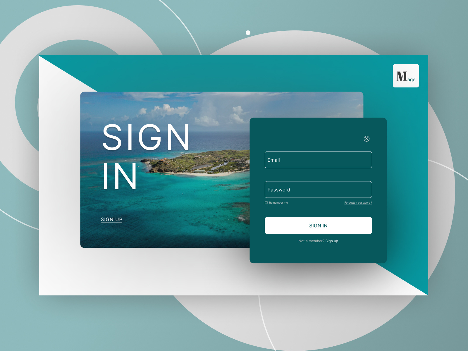 Sign in page ui by Tejiri Tabor on Dribbble