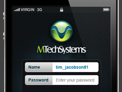 Mobile Login Page by Mac Grossman on Dribbble