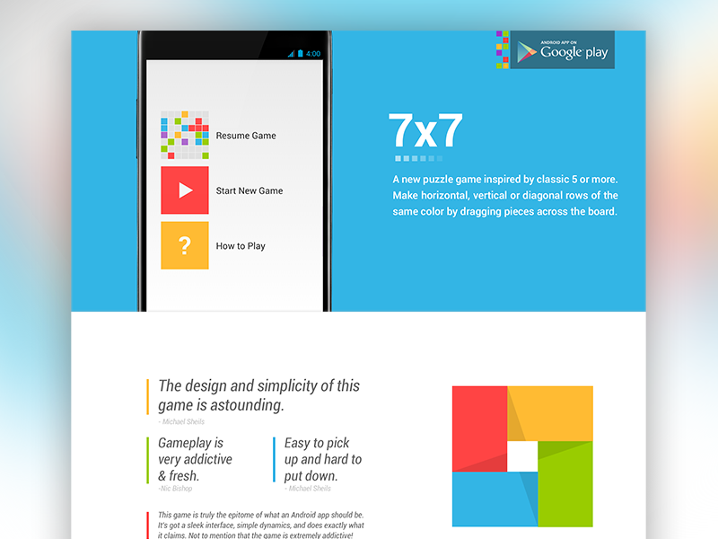 7x7 App Website Concept 2 by Adam Debreczeni on Dribbble