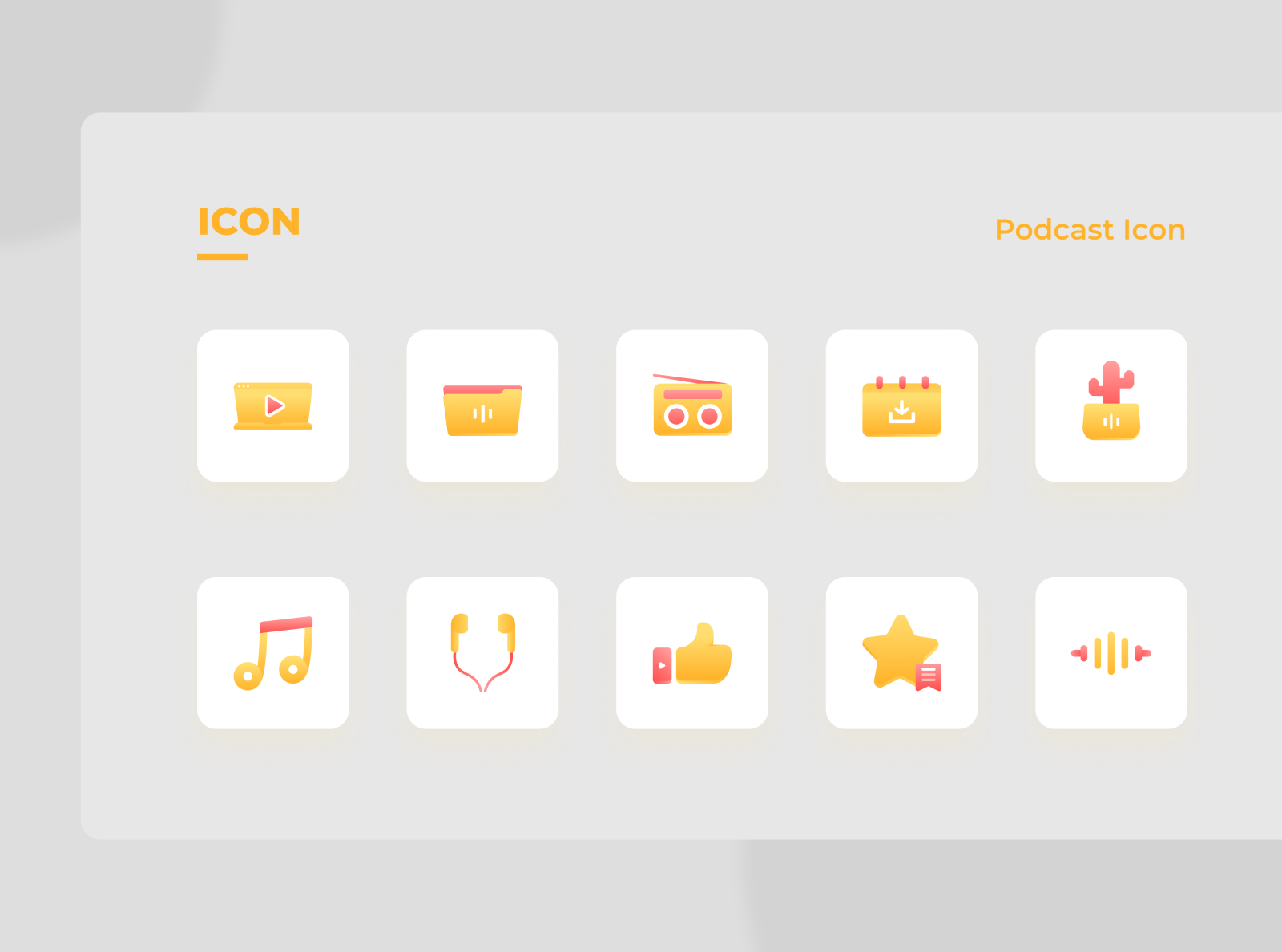 Podcast Icon Set by Muhammad Fallah on Dribbble