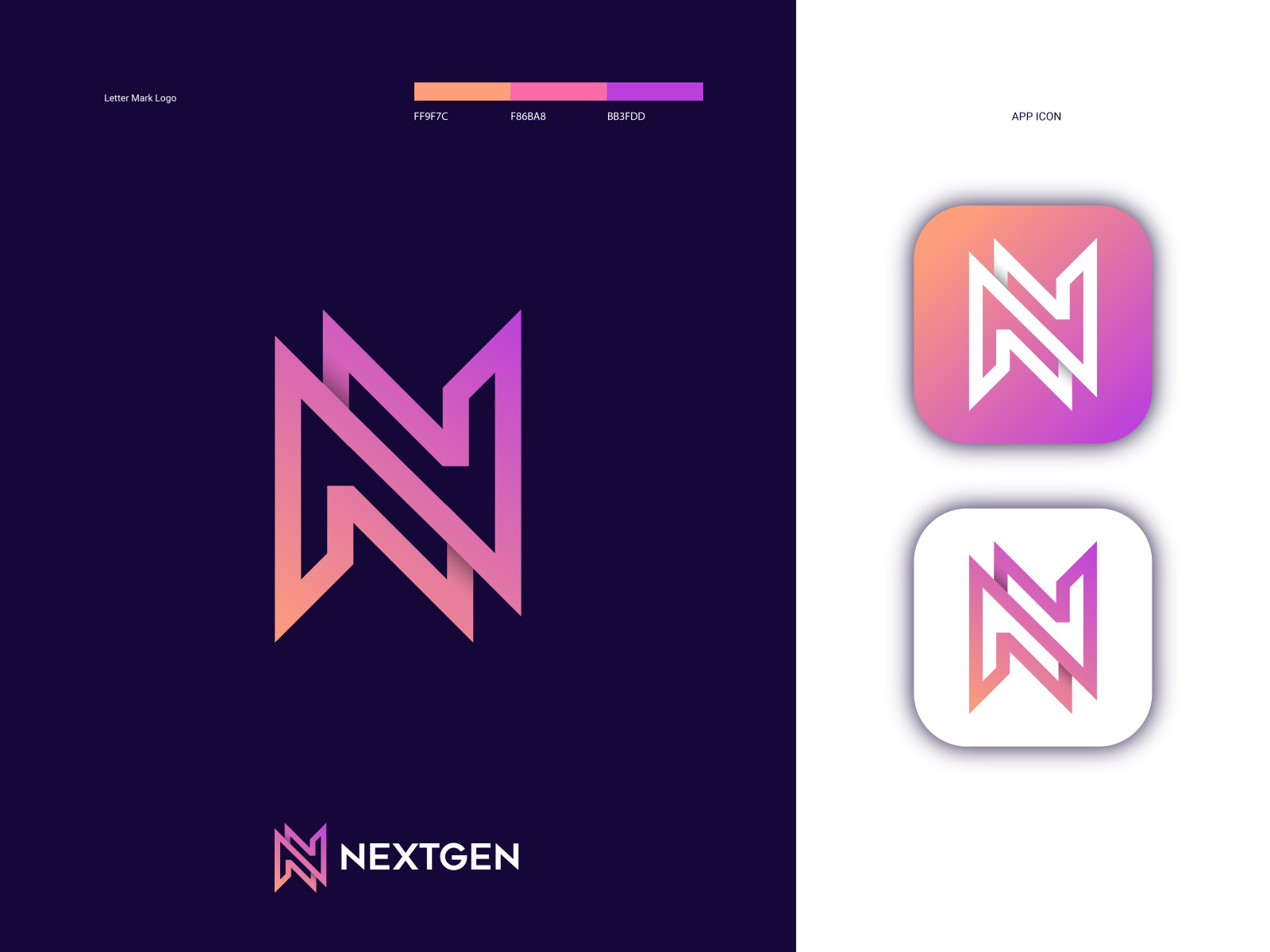 N Letter Logo Design - N Modern Logo Mark by Abdul Gaffar on Dribbble
