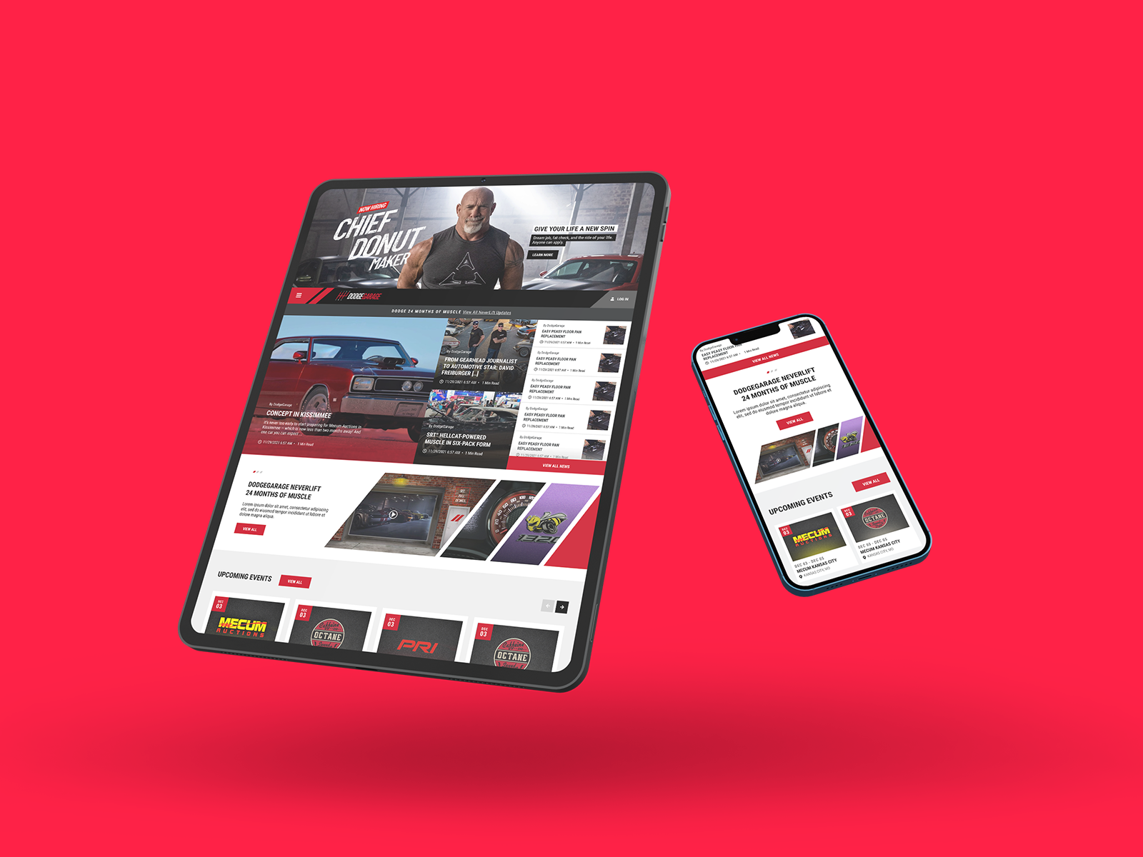 DodgeGarage Homepage Ui/UX Design by Paige Blakeslee on Dribbble