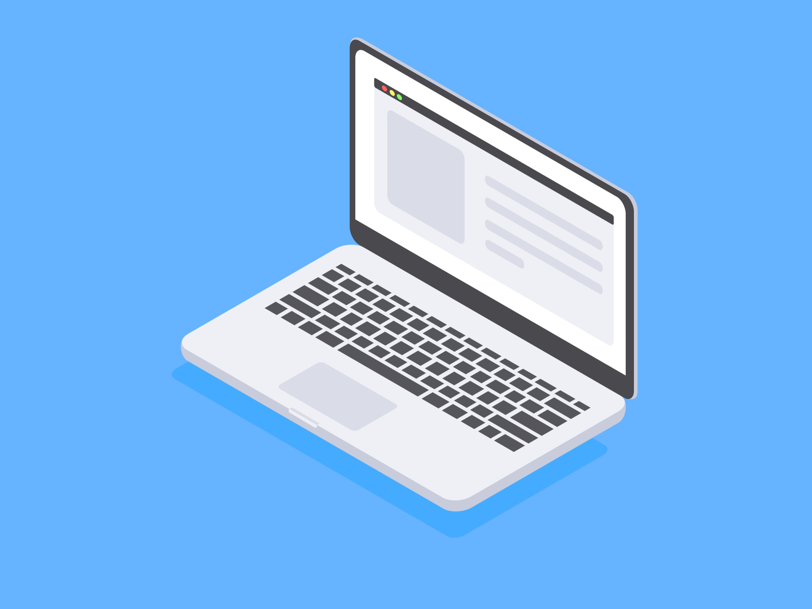 isomatric macbook by fahron onasutra on Dribbble