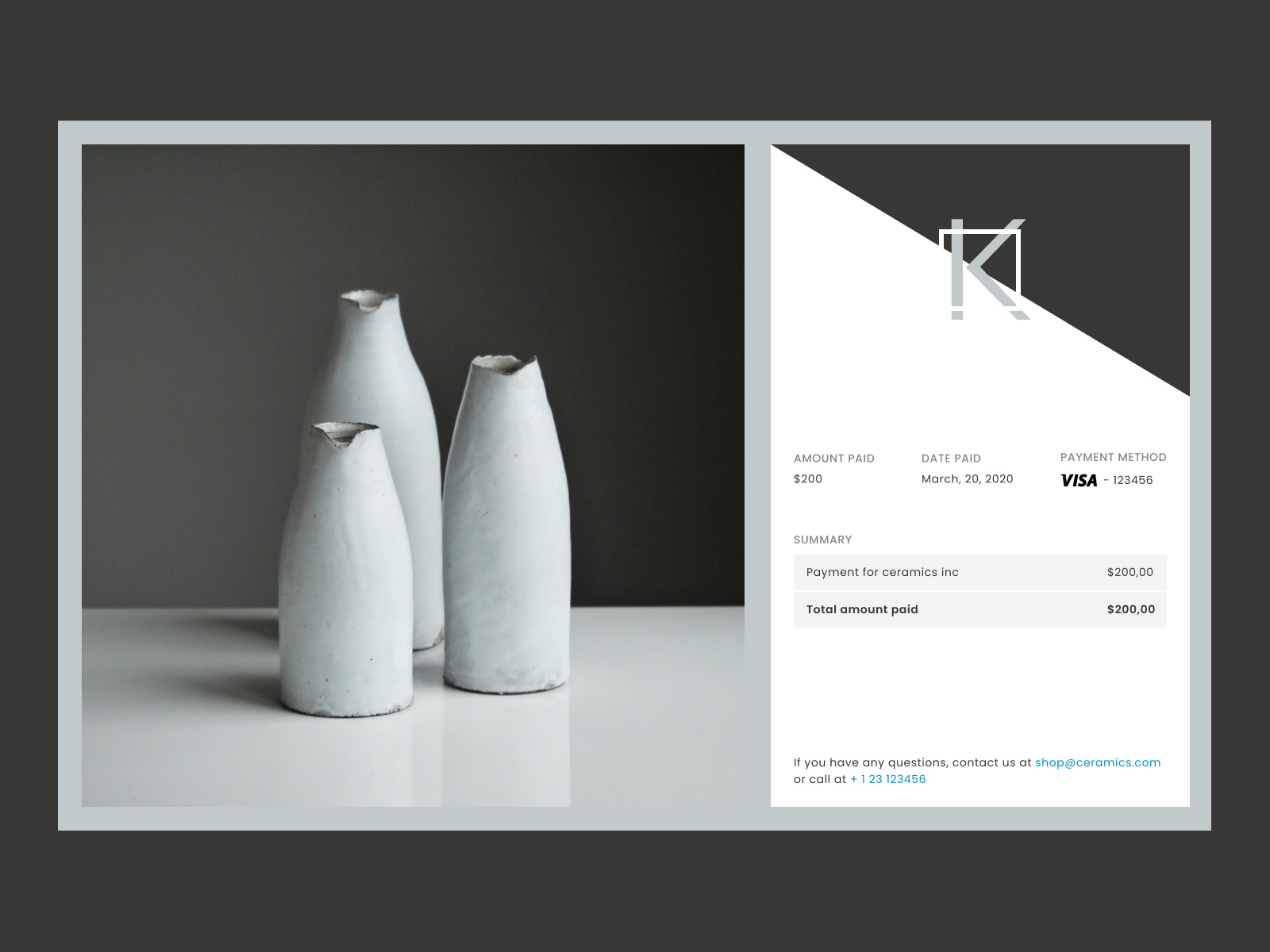 Email Receipt - Day 17 UI Challenge by Ere on Dribbble