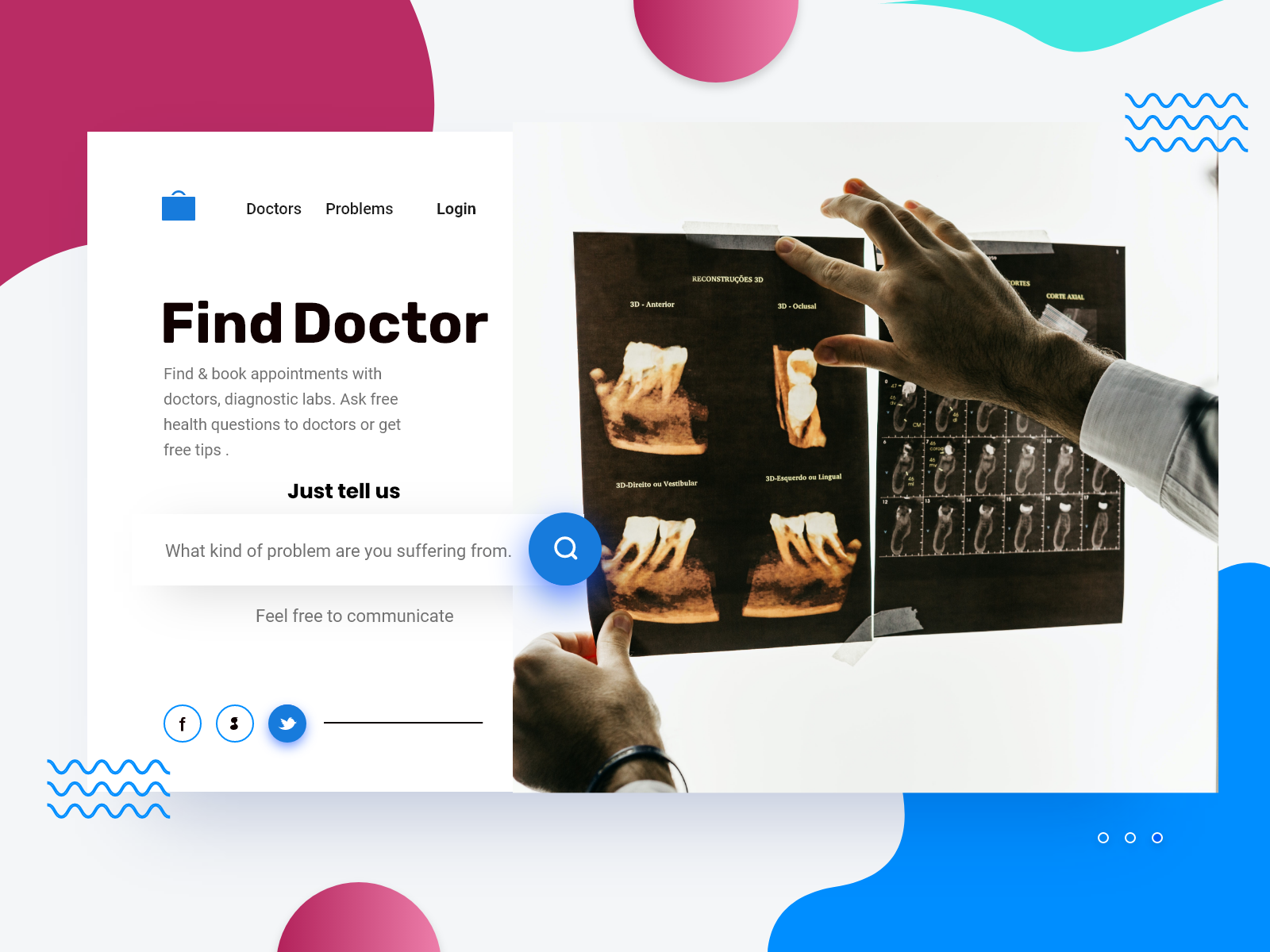 Find A doctor Homepage by ConsoleBit Technologies on Dribbble