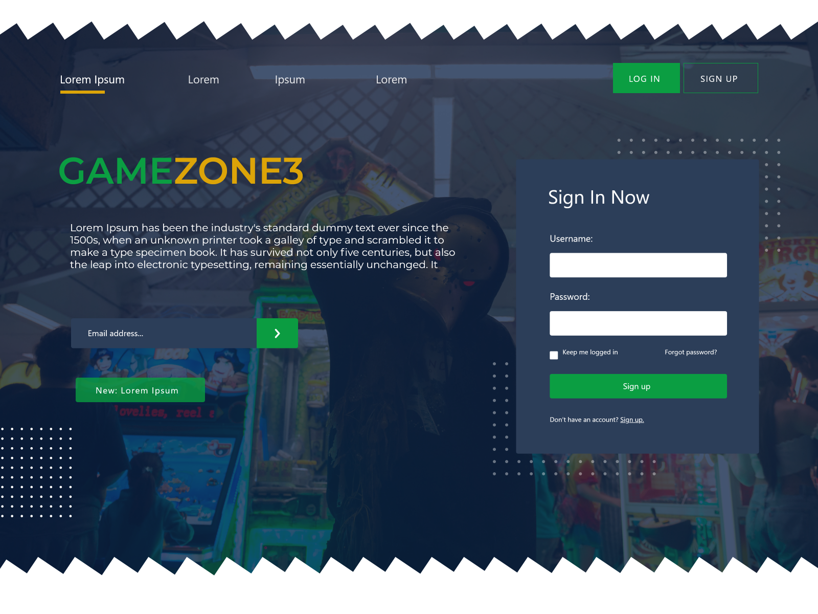 GAMING LANDING PAGE FORM WITH BEAUTIFUL COLORS by ConsoleBit ...