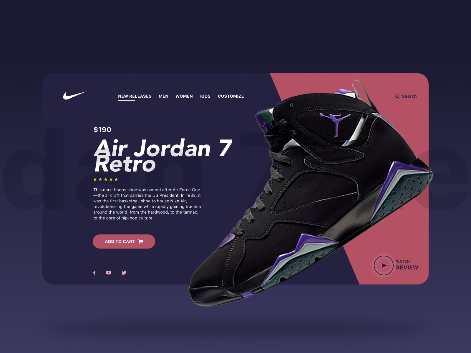Air Jordan Landing page by Ilya Bilyk on Dribbble