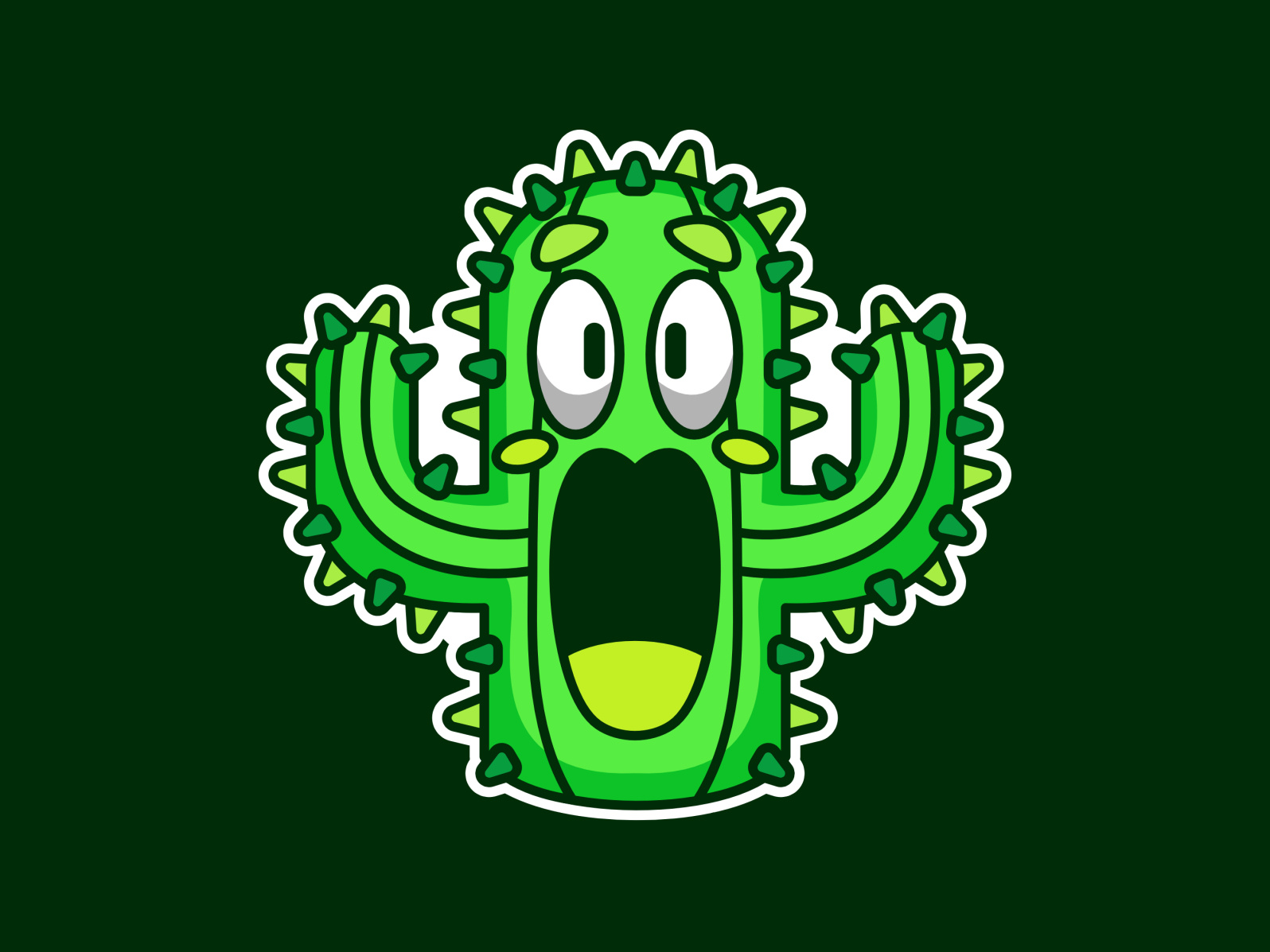 Shocked Cactus Monster by bedamanusia on Dribbble