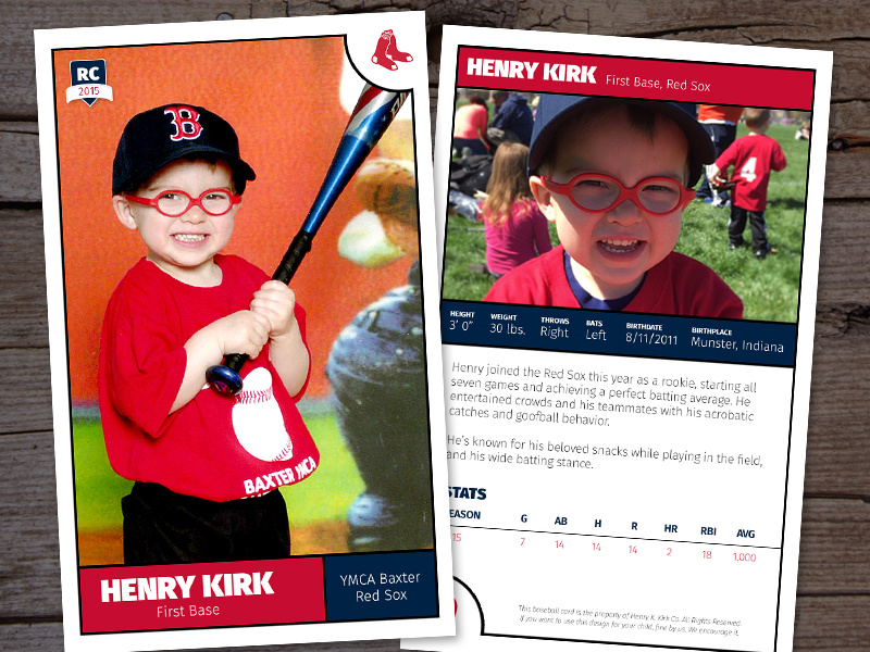 Henry's T-Ball Cards - Free PSD by Joey Kirk on Dribbble