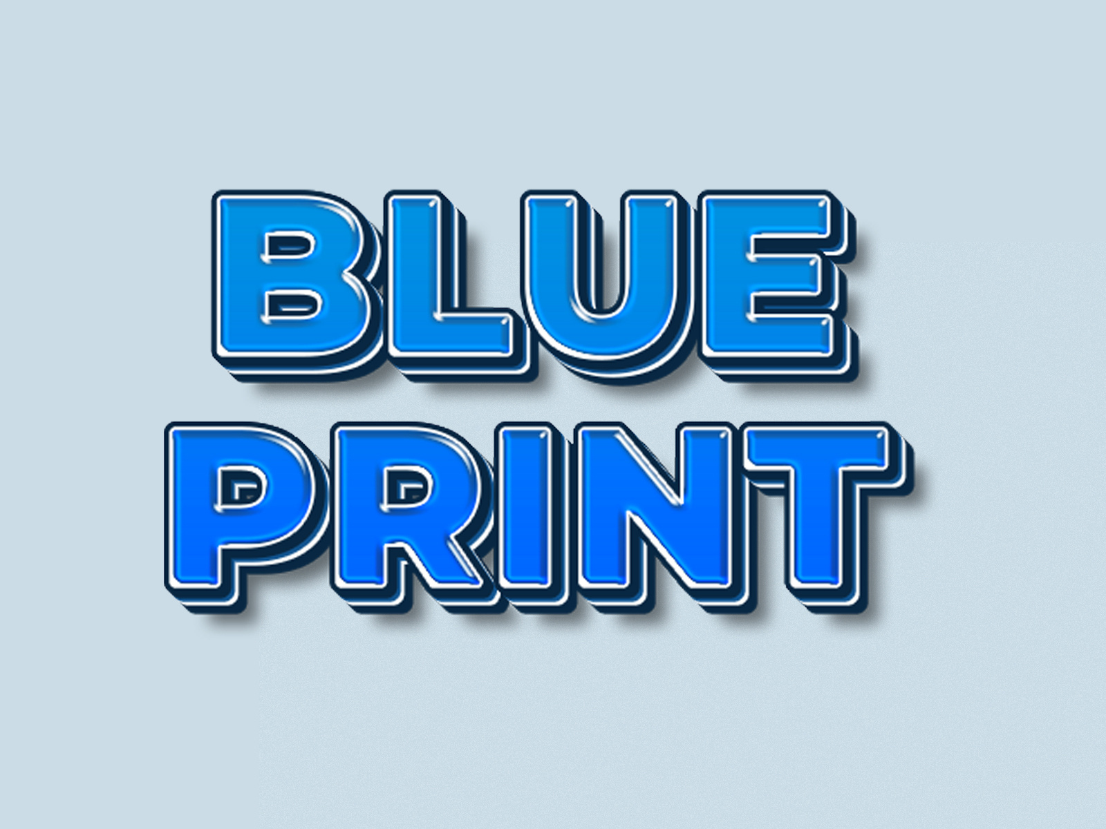 Blue Print Jelly Text Effect Template By AB Design On Dribbble