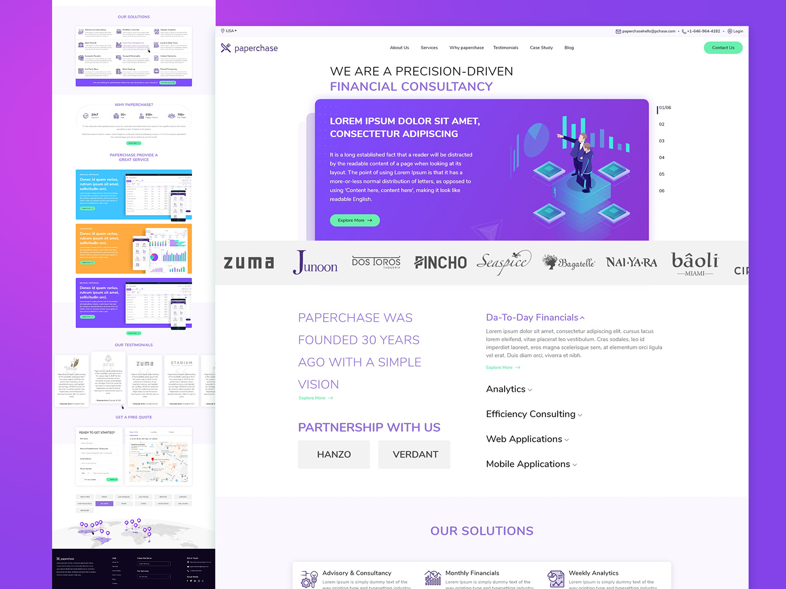 Paperchase Financial Consultancy- Web Design by Manan patel on Dribbble