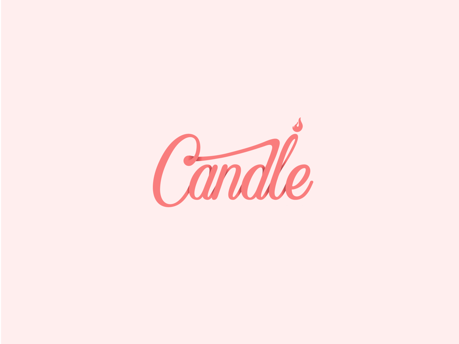 Candle Typographic Logo by Faizan Yousaf on Dribbble