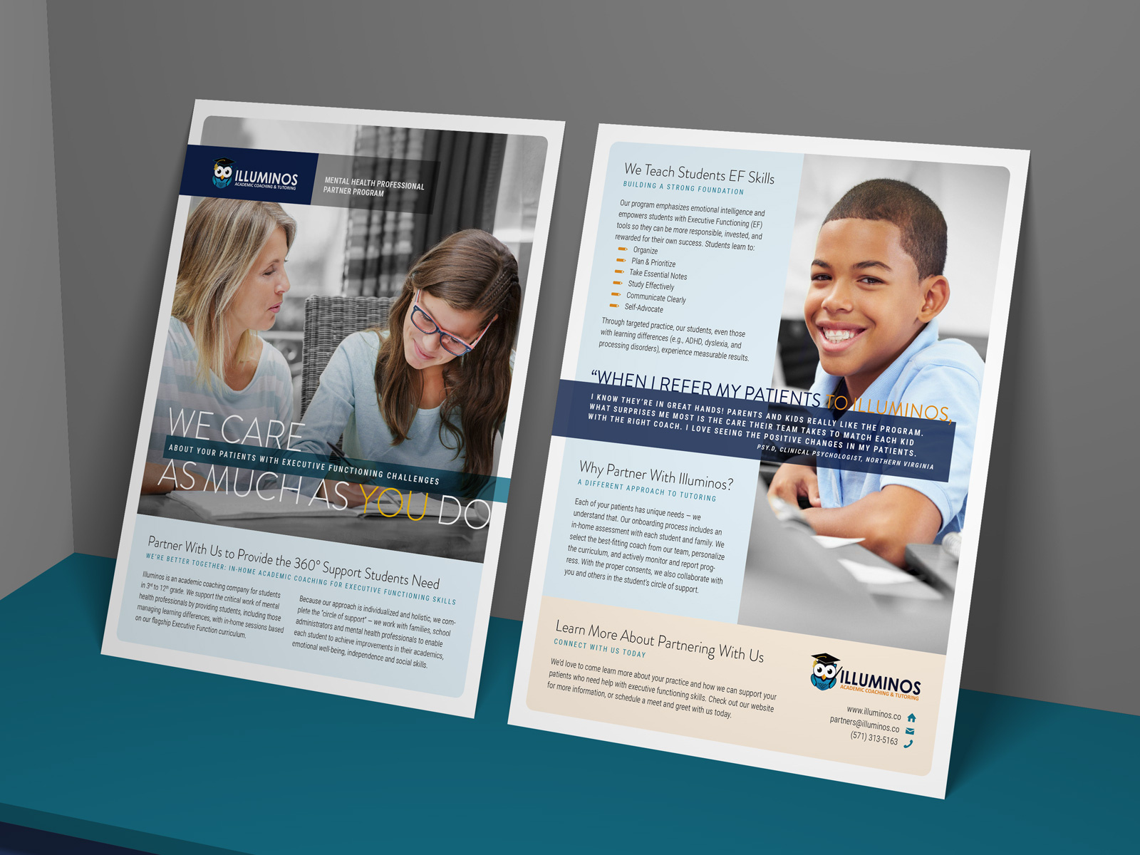 Academic Coaching Company Onesheet by Noella Yeung on Dribbble