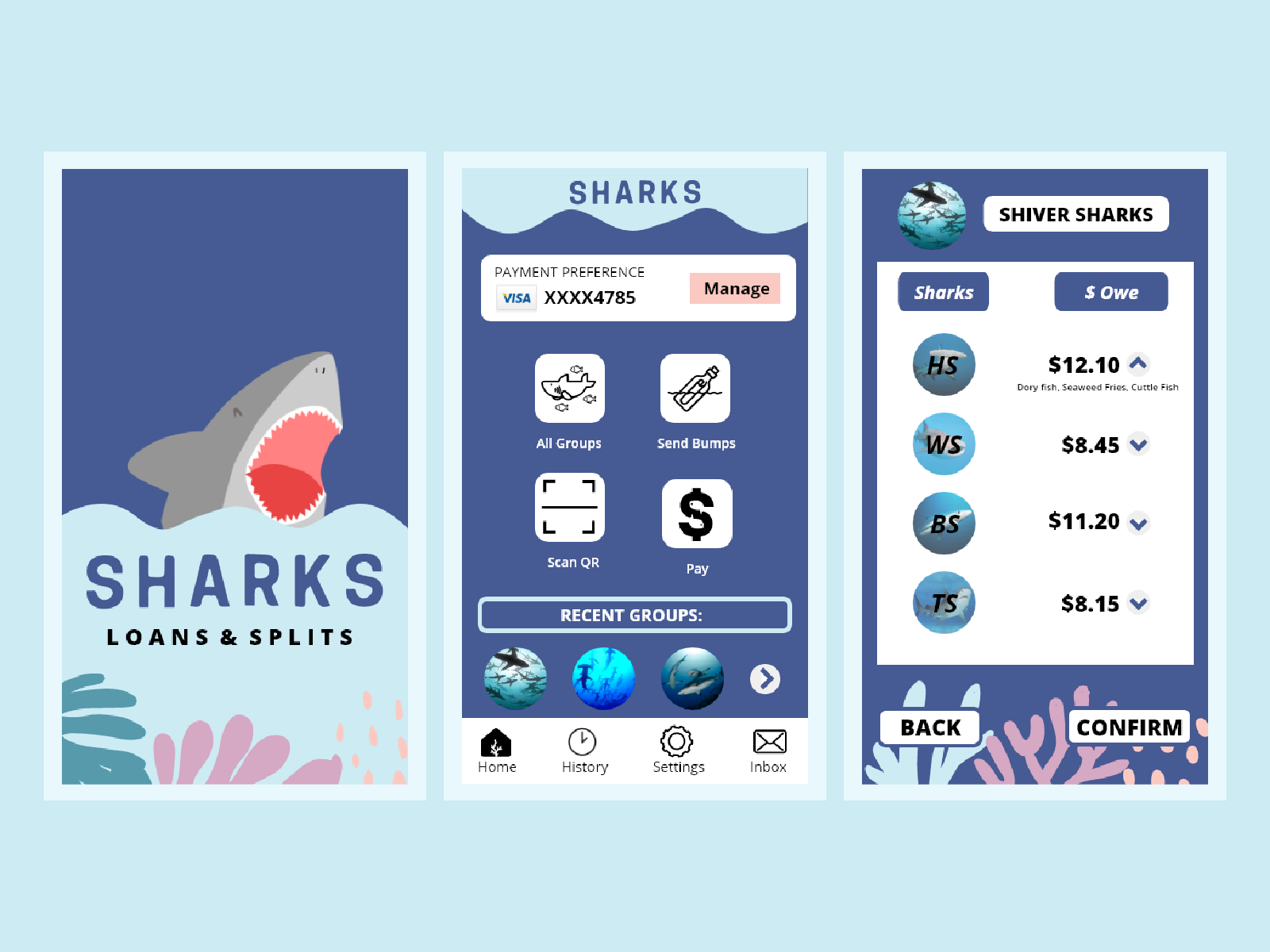 Sharks Application User Interface by Arissa on Dribbble