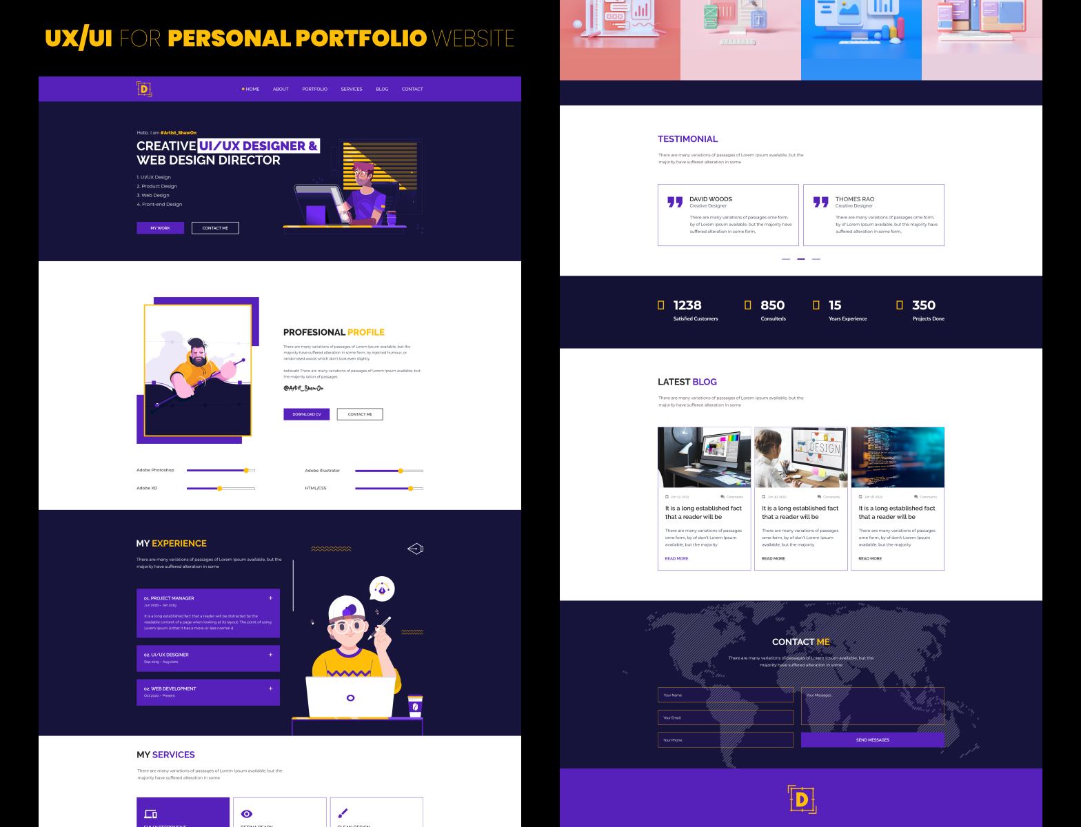 Personal Portfolio Website by Artist ShawOn on Dribbble